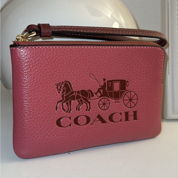 Coach | Accessories | Coach Zip Wristlet With Horse And Carriage | Poshmark